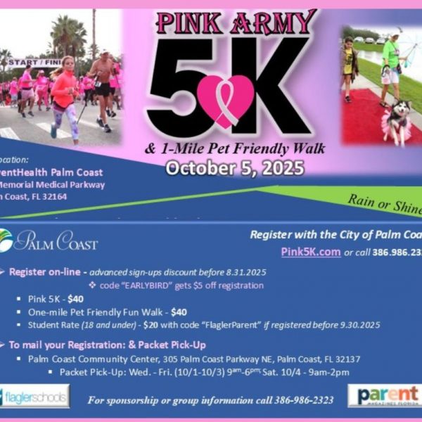 Pink Army 5K & 1-Mile Pet-Friendly Fun Walk – Flagler Humane Society